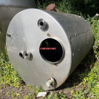 11660 - 1,500 LITRE GRADE 316,STAINLESS STEEL TANK, DISH TOP, CONICAL ...