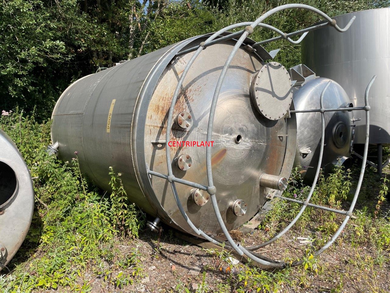 12971 - 4,500 LITRE VERTICAL STAINLESS STEEL TANK , DISHED ENDS TANK ...