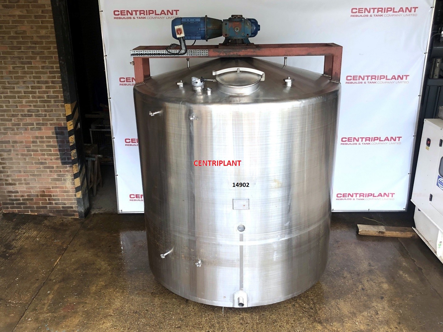 10,000 LITRE 316L STAINLESS STEEL JACKETED AND INSULATED MIXING TANK ...