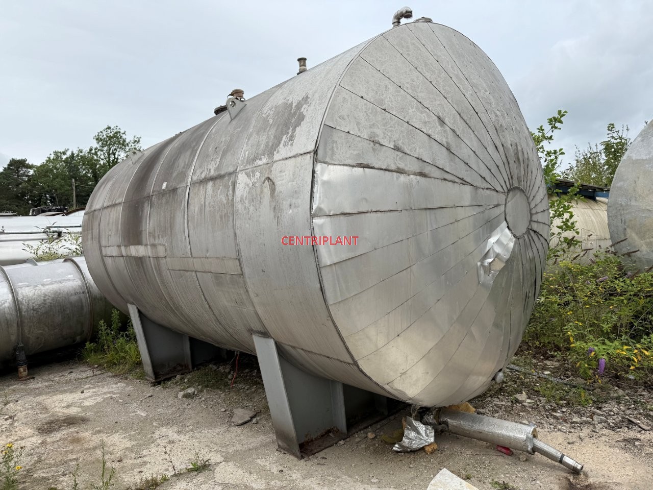 15129 - 30,000 LITRE HORIZONTAL STAINLESS STEEL TANK, INSULATED AND ...