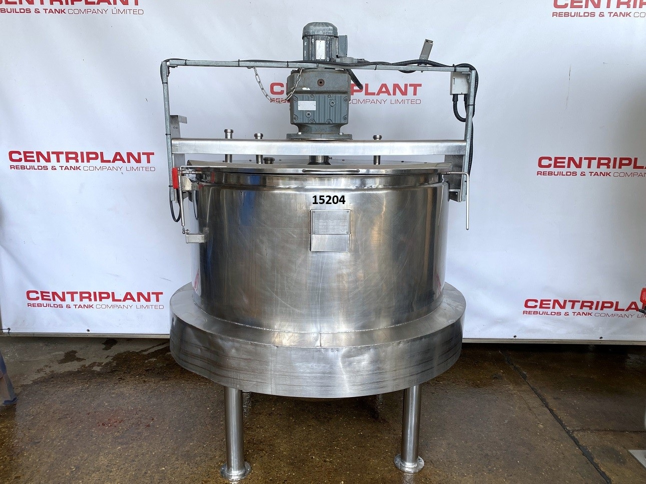 15204 - 1,000 LITRE STAINLESS STEEL SKERMAN STEAM JACKETED MIXING TANK ...